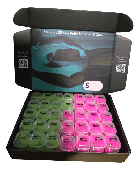 Reusable Silicone Ear Putty & reusable container(105untis)